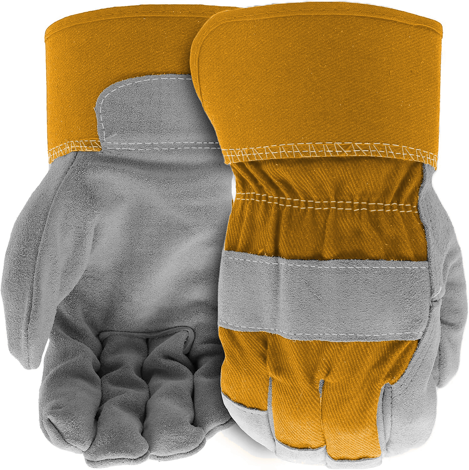 1 Pairs Cowhide Split Leather Work Gloves,32℉ or above Welding gloves ...