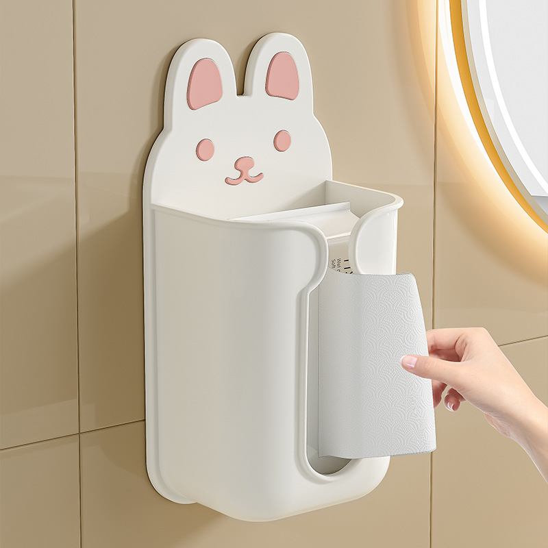1pc cartoon rabbit tissue box, home wall hanging paper drawer, cute ...