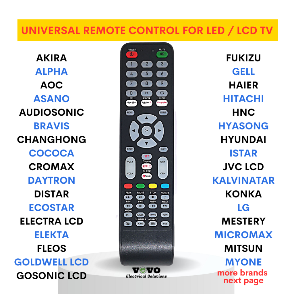 Universal Remote for TV RM-L1210 Pro Sharp Hisense Skyworth Haier Panasonic LCD LED Smart TVS ...