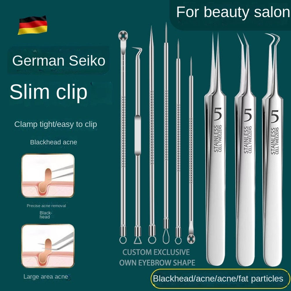 6Pcs Cell Clip Blackhead Removal Tweezers Stainless Steel Acne Clip ...