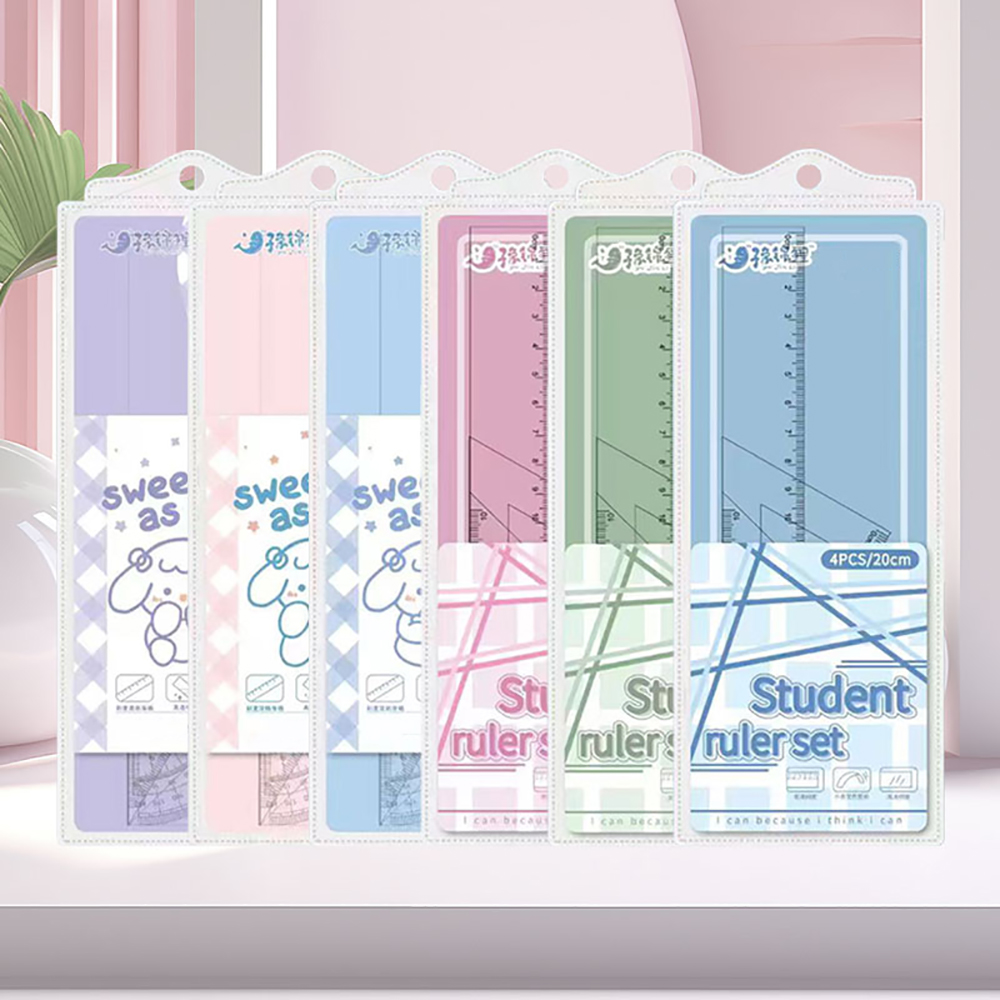 Ruler Set Ruler Triangle Ruler Protractor Primary School Student Set ...