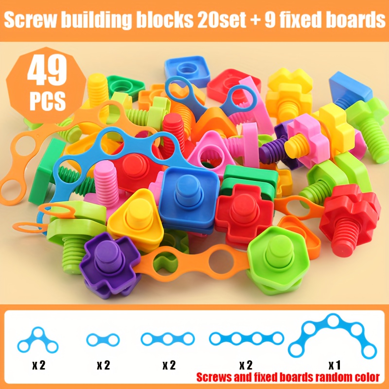 49/20pcs Screw Building Blocks-Montessori Model, Educational Toys, Use ...