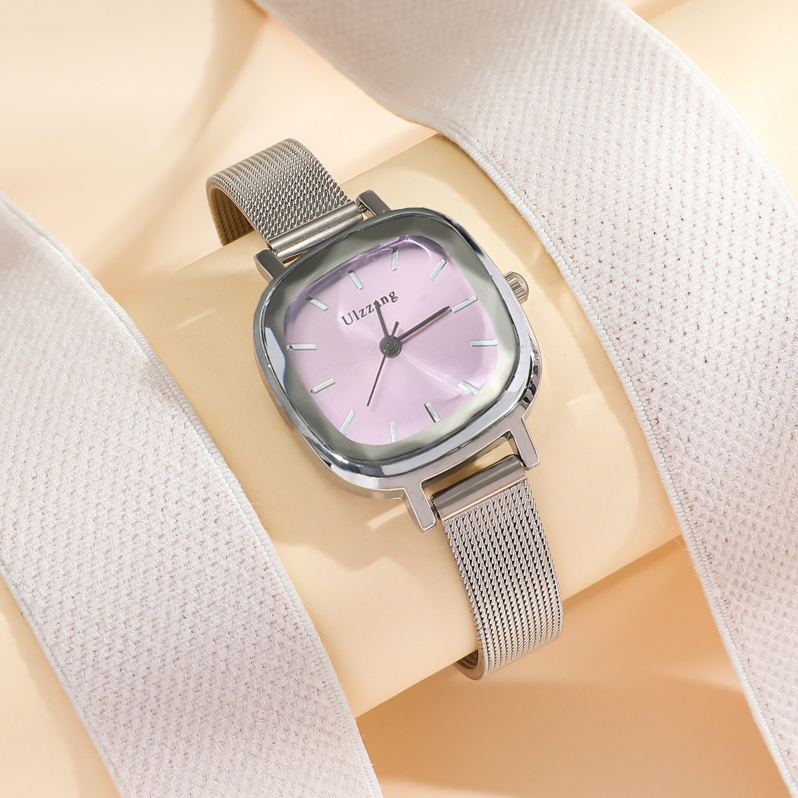 Simple Korean casual women's watch mesh with high-grade sense quartz ...