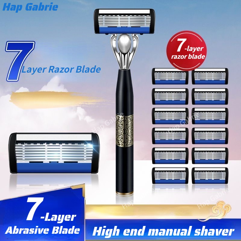 7-Layer Razor Blade/Men'S Safety Razor/Precision Trimmer With ...
