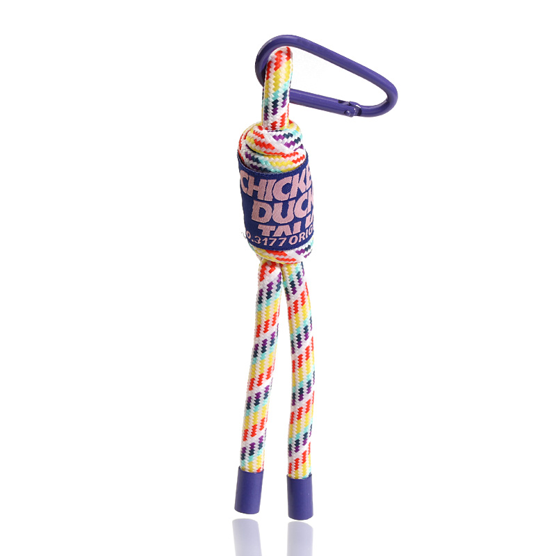 Creative Iridescent Braid Rope Keychain Carabiner Key Ring Fluorescent ...