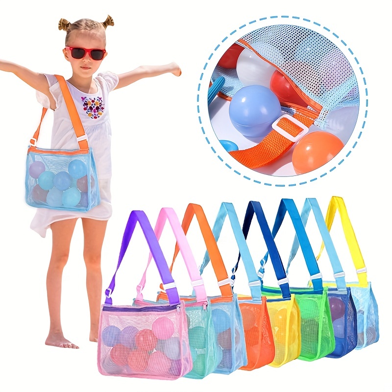 Children Beach Toy Storage Bag Mesh Bag Beach Bag Swimming Bag Children ...