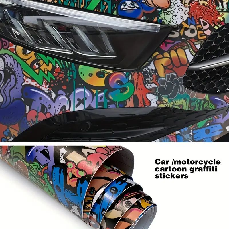 50cm * 100cm Car Color Change Film JDM Graffiti Motorcycle Film ...