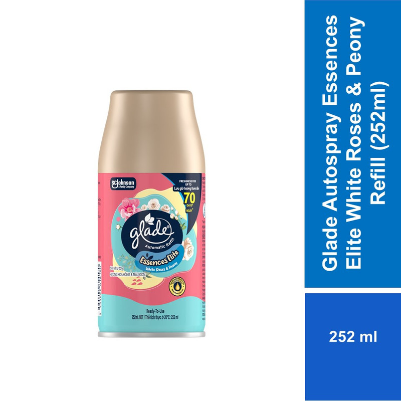Glade Autospray Essences Elite White Roses & Peony Refill (252ml ...