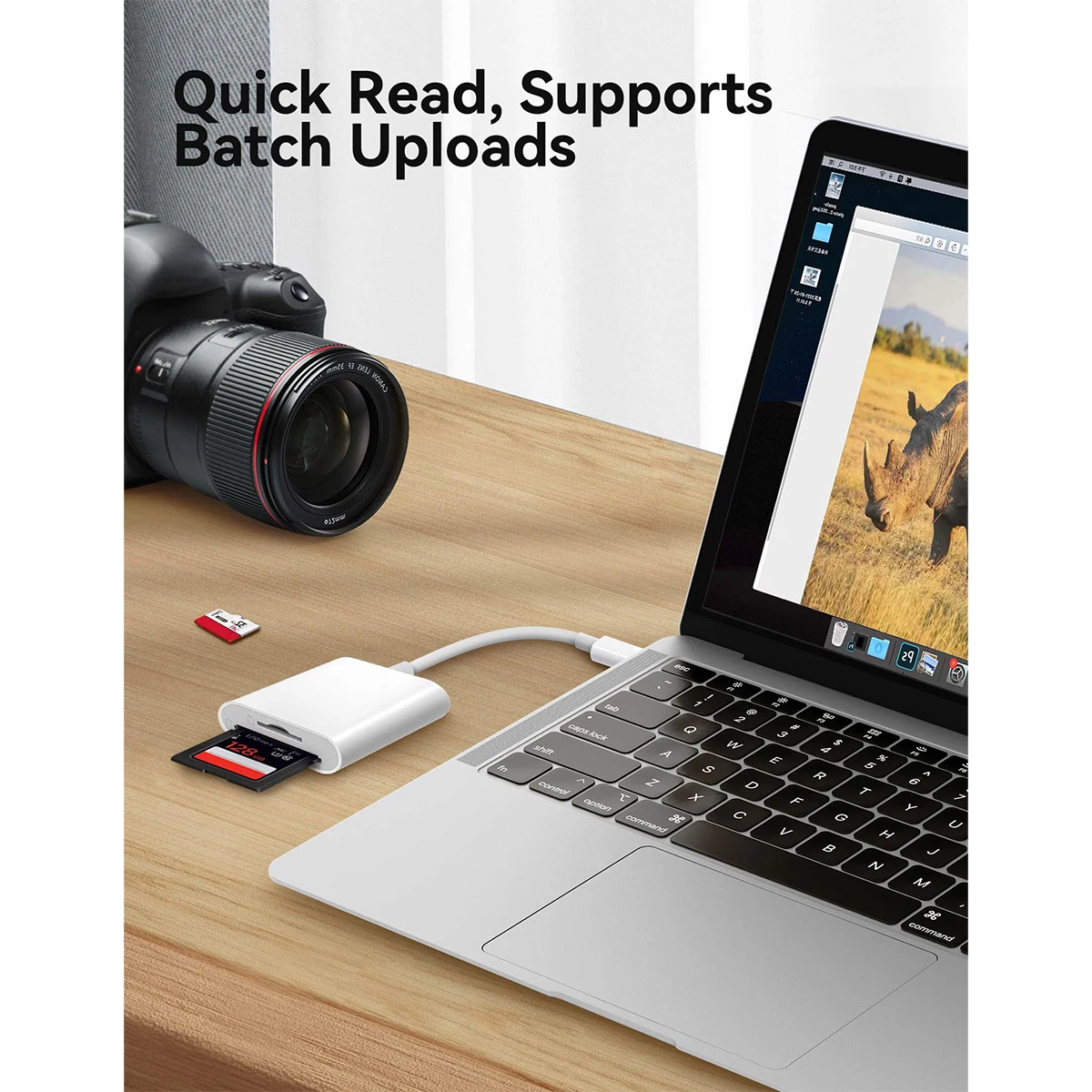 2 in 1 USB Type C SD TF OTG Card Reader for iPhone 16 15 Pro Max Plus ...
