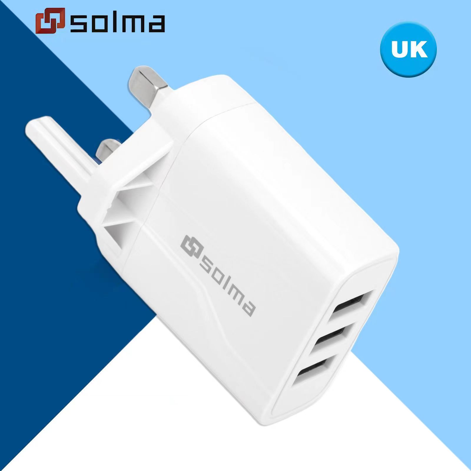 3-port for All Phone Travel Portable Mobile Plug Charger Power Adapter ...