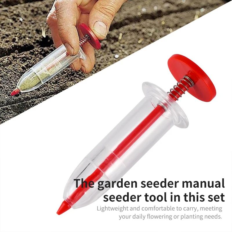 Syringe Seeder Mini Sowing Seed Dispenser Garden Seed Sower Planter ...