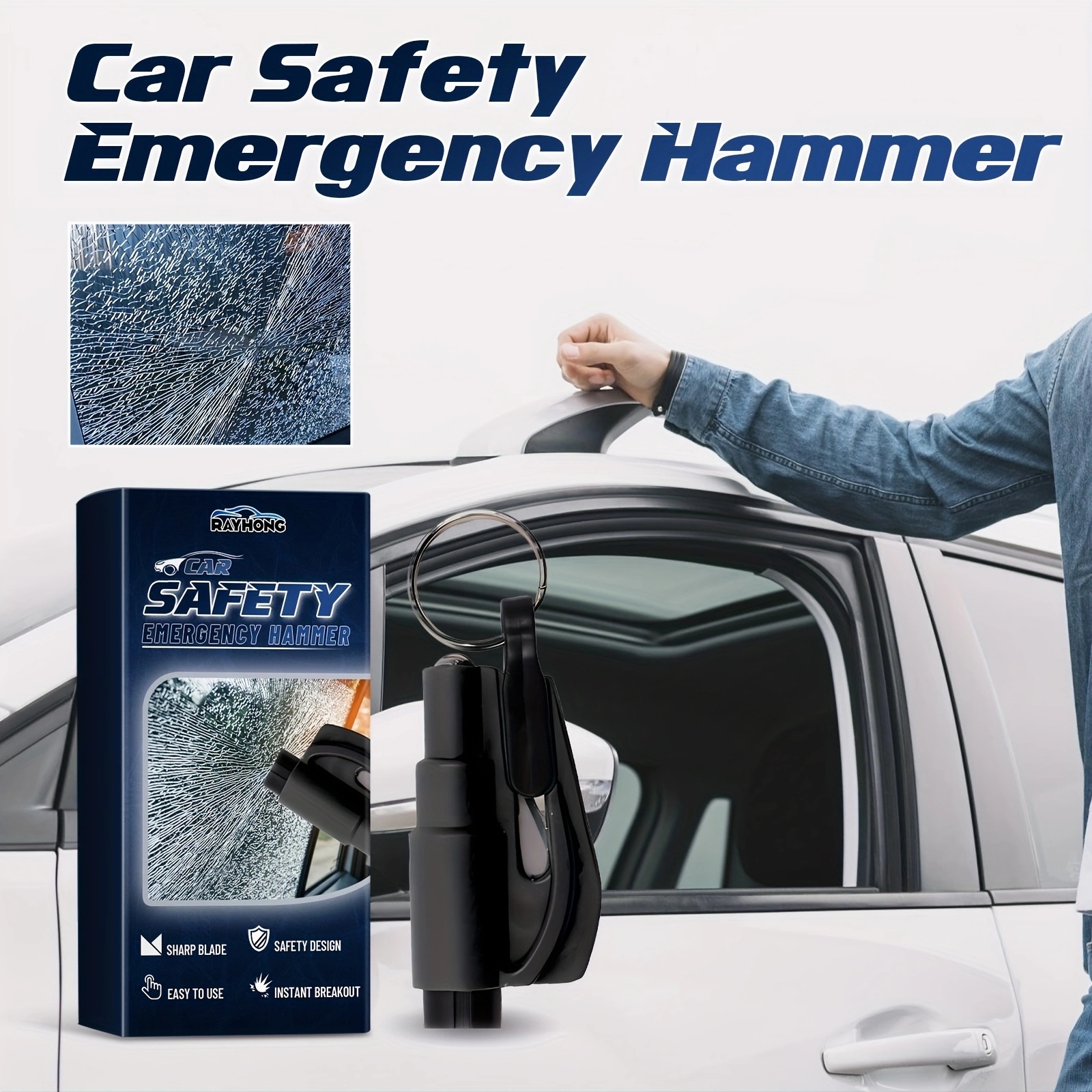 Car Emergency Hammer Car Glass Car Window Breaking Handy Tool Mini ...
