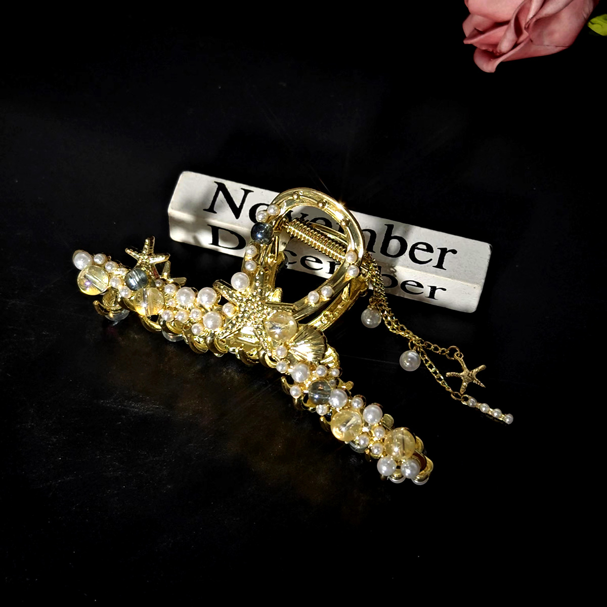 Tassel Fishtail Clip, High-End New Chinese Style Half-Tie Hair ...