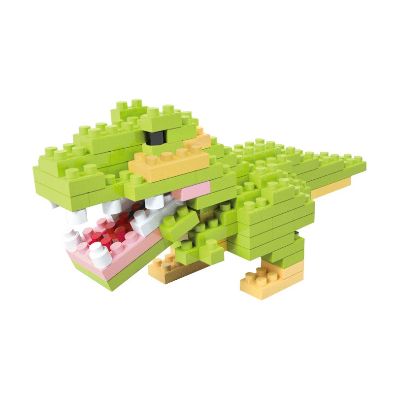 Dinosaur World Tyrannosaurus Velociraptor Micro Particle Building ...