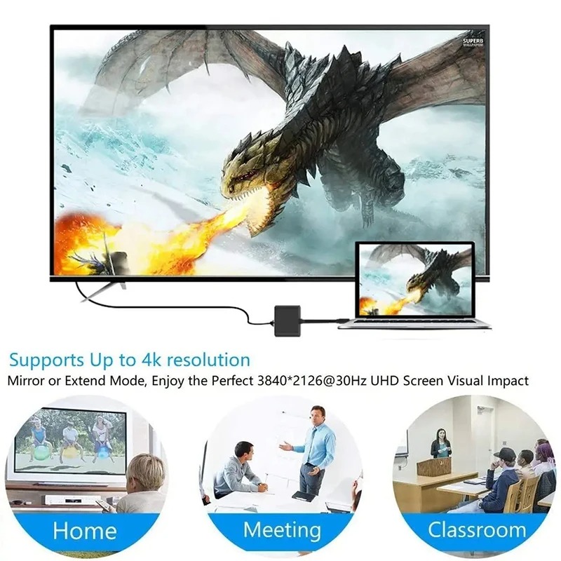 Stylish 3-in-1 Aluminum Type-c Hub with 4k Hdmi, Usb 30, and Usb-c for ...