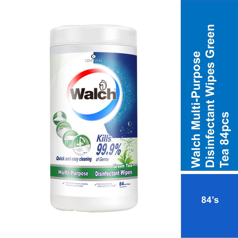 Walch Multi-Purpose Disinfectant Wipes Green Tea 84pcs | Shopee Malaysia