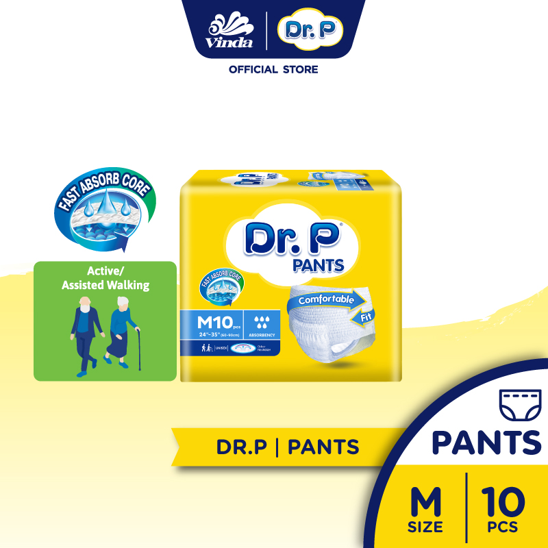 Dr. P Basic Level 5 Pants Adult Diaper M10/L9/XL8 (1 Pack) | Shopee ...