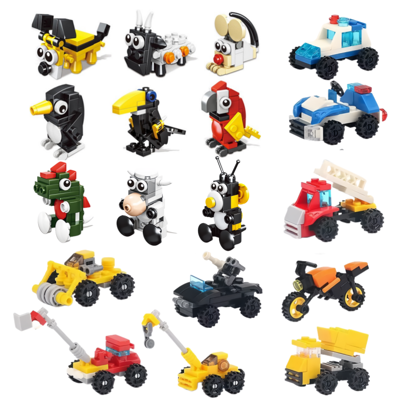 Mini Assembled Building Blocks Puzzle Children's Toy Excavator ...