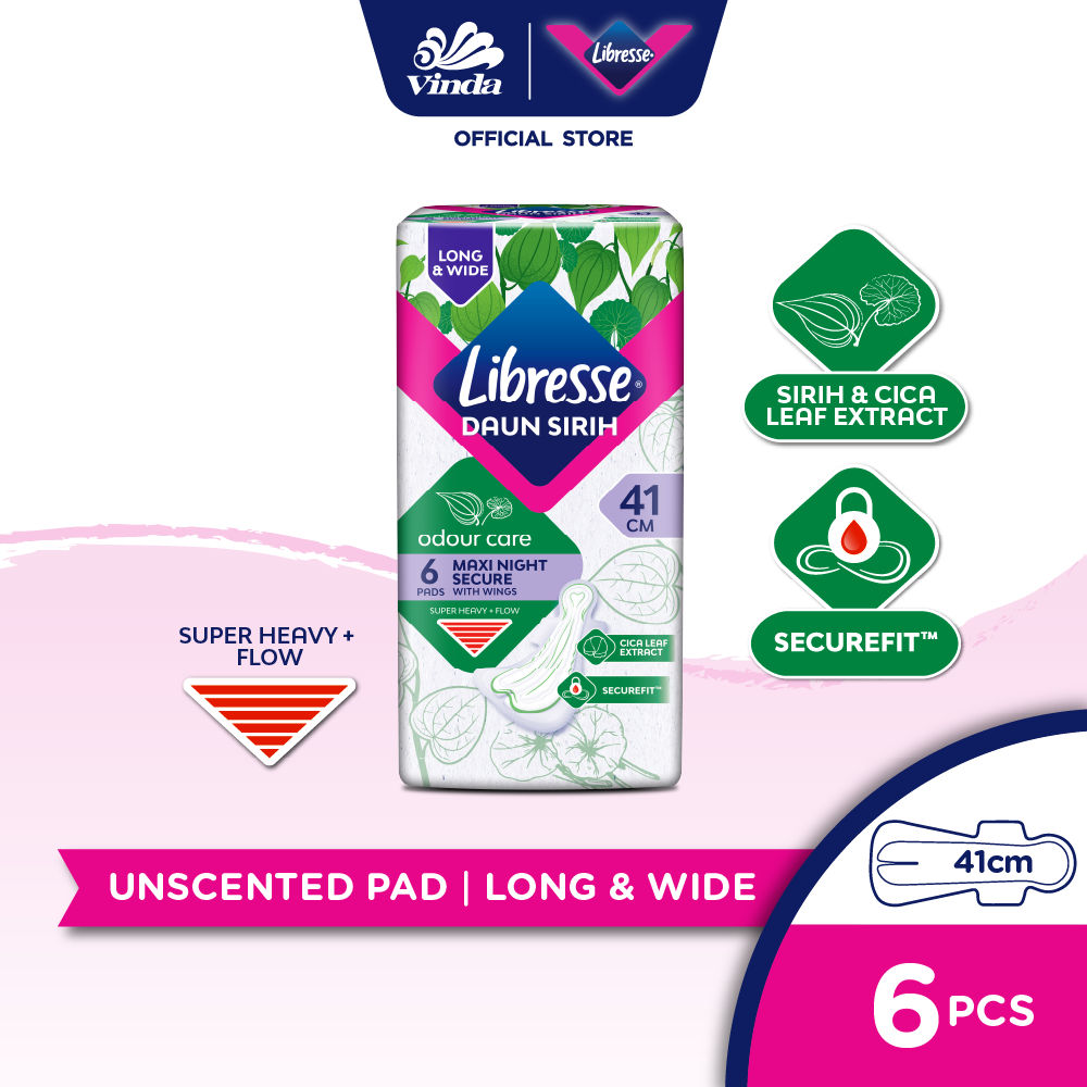 Libresse Odour Care Wider Back Night Wings 41cm (6s) | Shopee Malaysia