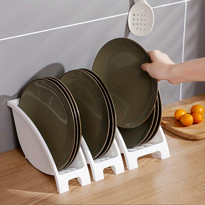 1pc Plate Storage And Finishing Rack, Tableware Dinner Plate Rack for ...