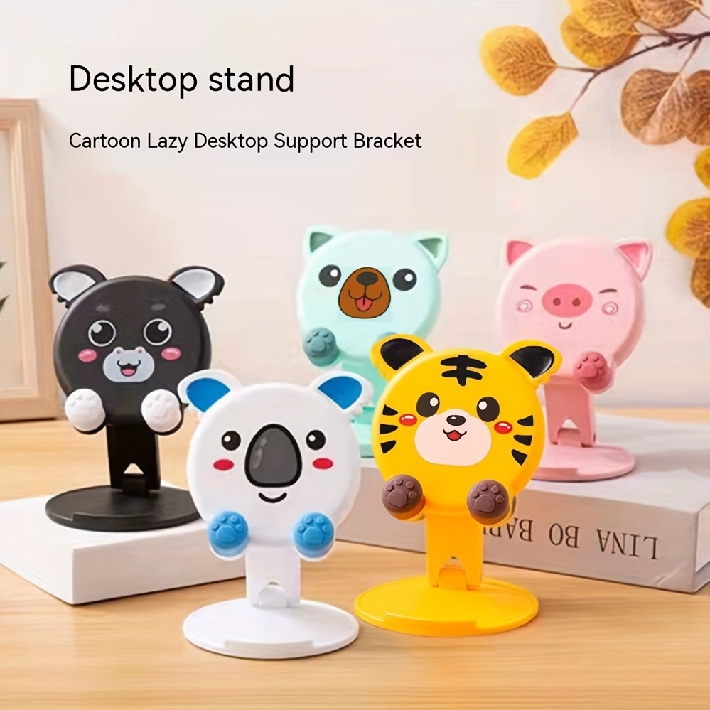 Universal Cartoon Phone Holder Foldable Desktop Phone Stand Telescopic ...