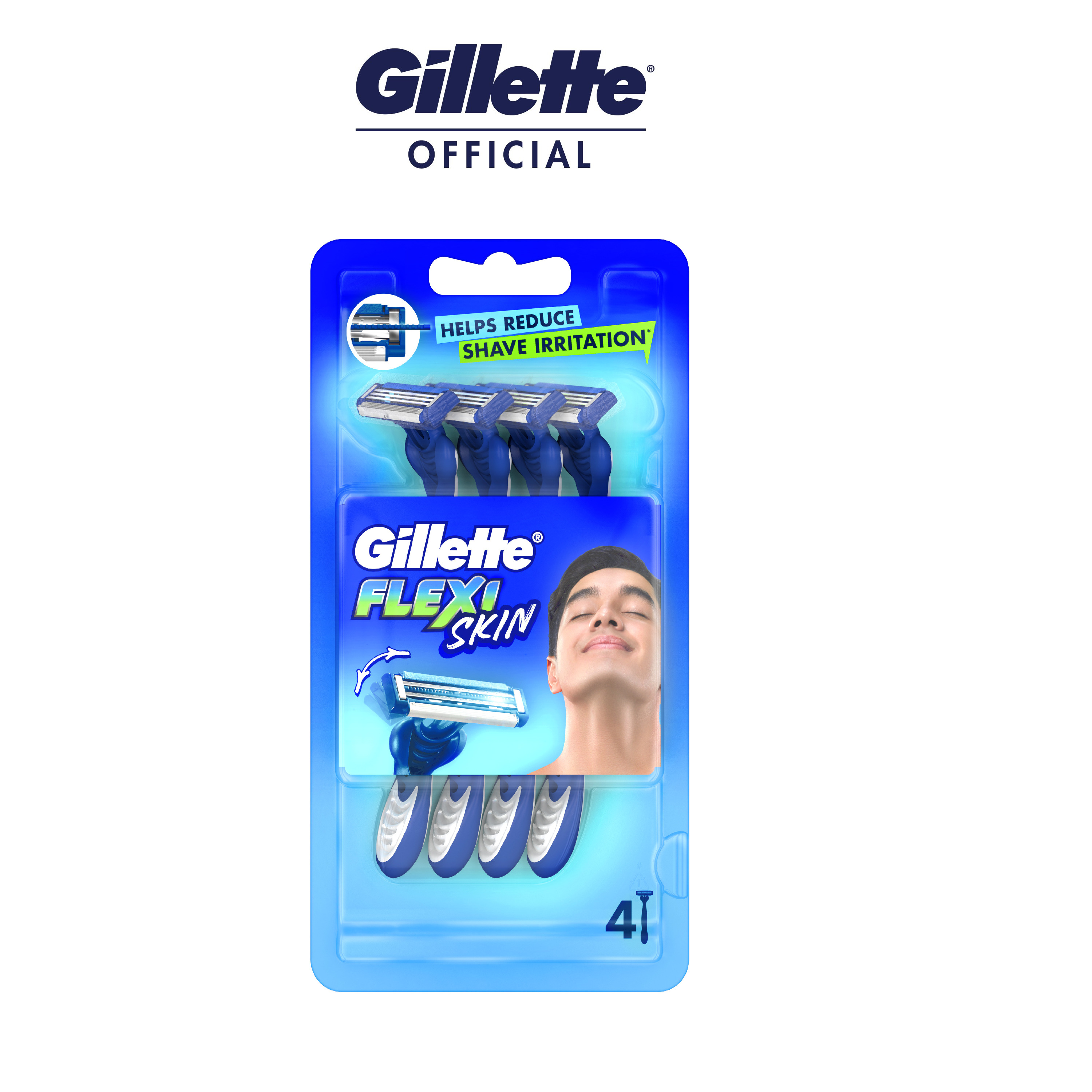 Gillette Flexi Skin - 4 Disposable Razors | Shopee Malaysia