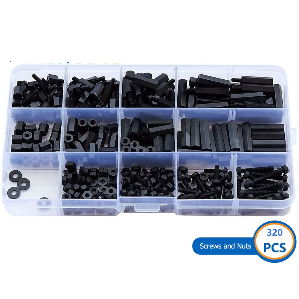 320pcs M2 M3 M4 Male Female Hex Nylon Hardware special accessories ...