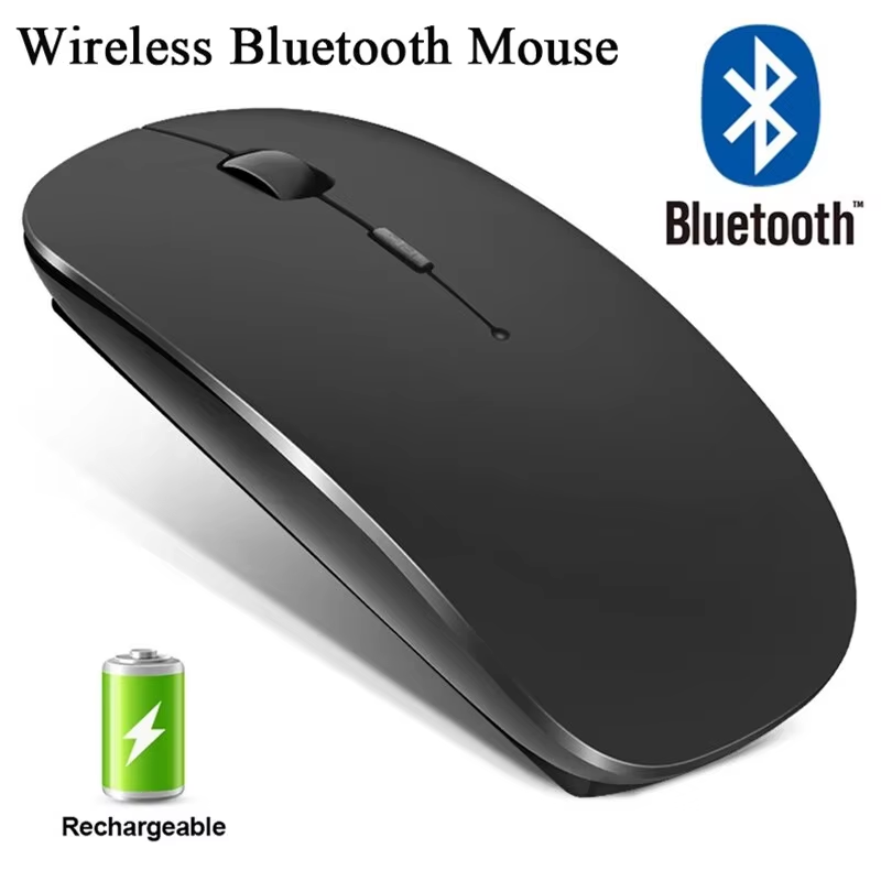 Wireless Mouse Silent Rechargeable Bluetooth USB for PC Laptop Office ...