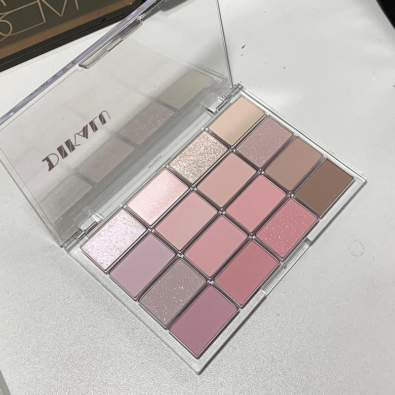 16 Color Eyeshadow Palette Pink Matte Pearlescent Smoky Earth Color ...