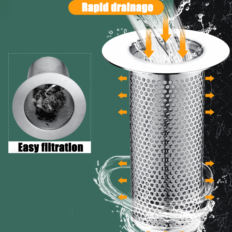 1Pc Stainless Steel Floor Drain Filter Mesh Basket - Rust Proof ...