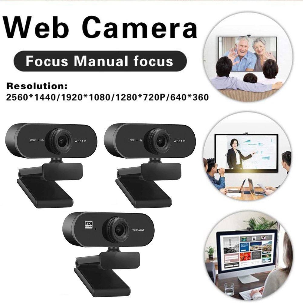 Webcam 2K/ 1080P/ 720P Full HD Video Call For PC Laptop With Microphone ...