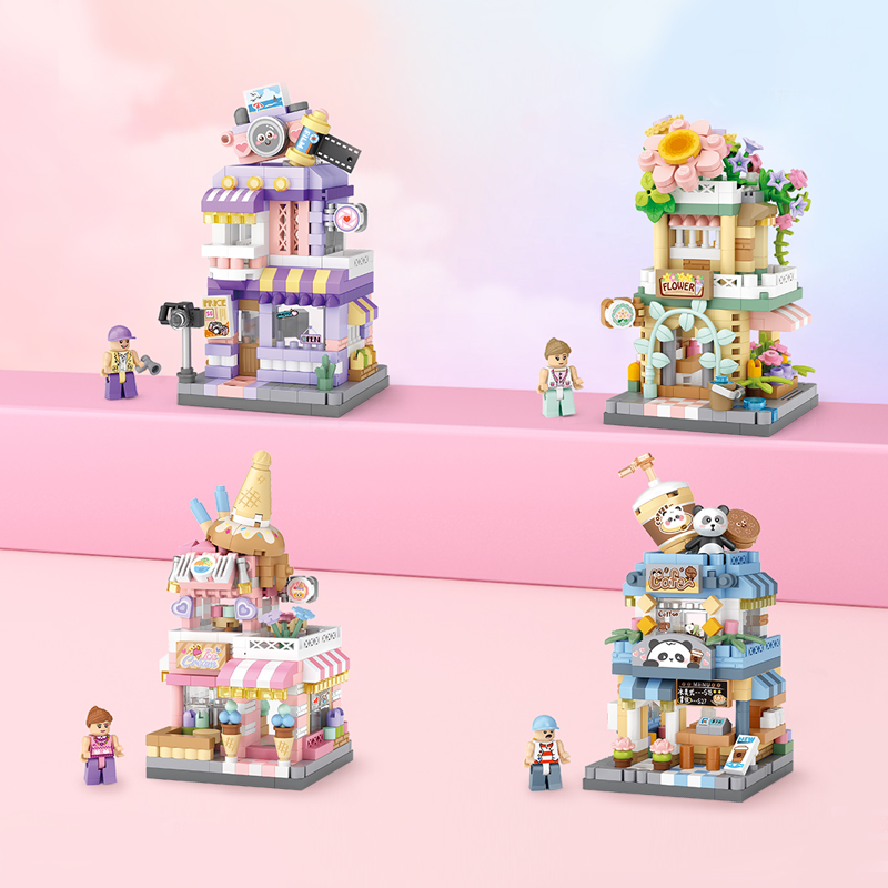 LOZ Lizhi Street View Micro Block Small Particle Children's Toy Cute ...