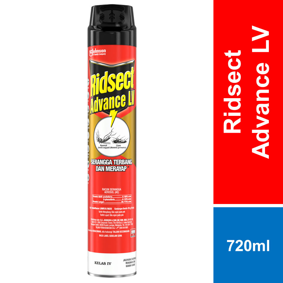 Ridsect Advance LV Multi-insect Killer Aerosol Spray 720ml | Shopee ...