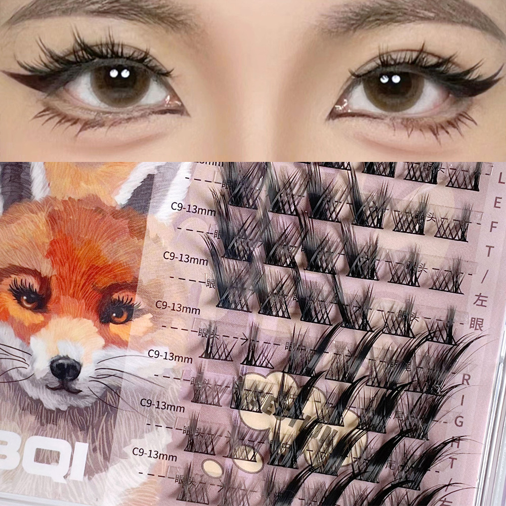 Bqi Fox Series Small Animal False Eyelashes Comics Segmented Lazy ...