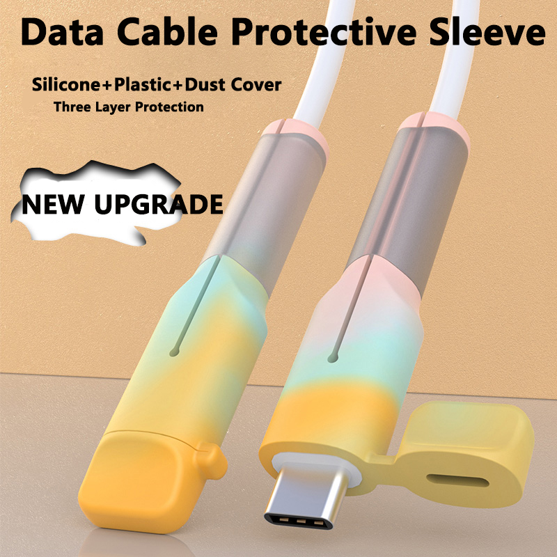 New Data Cable Protection Cover Silicone Anti Breaking Charging Cable ...