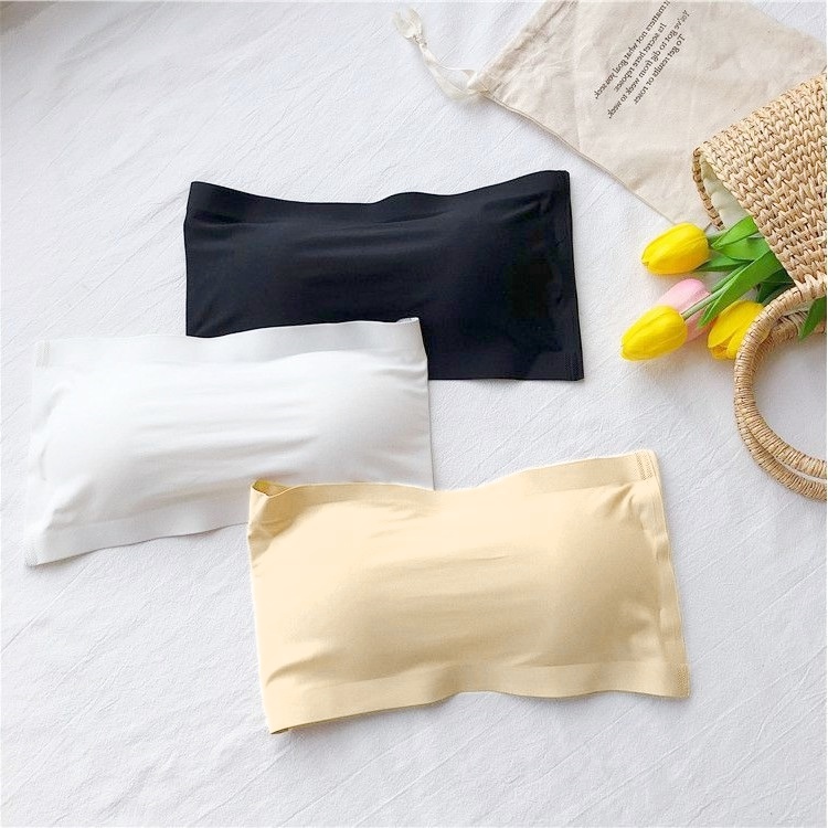 Summer Ice Silk Swimming Cloth One-word Circumference Back Buckle Tube ...