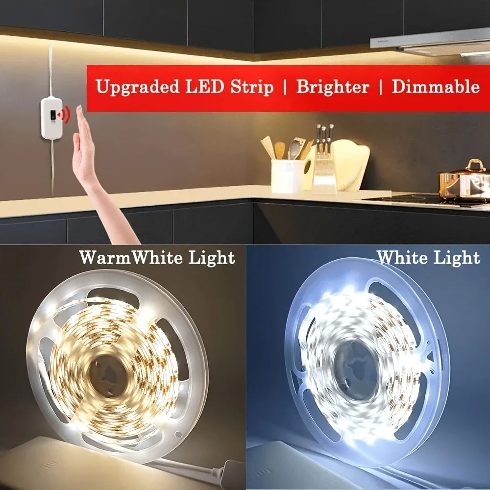 DC 5V USB LED Strip Light Motion LED Backlight TV Kitchen Hand Sweep ...