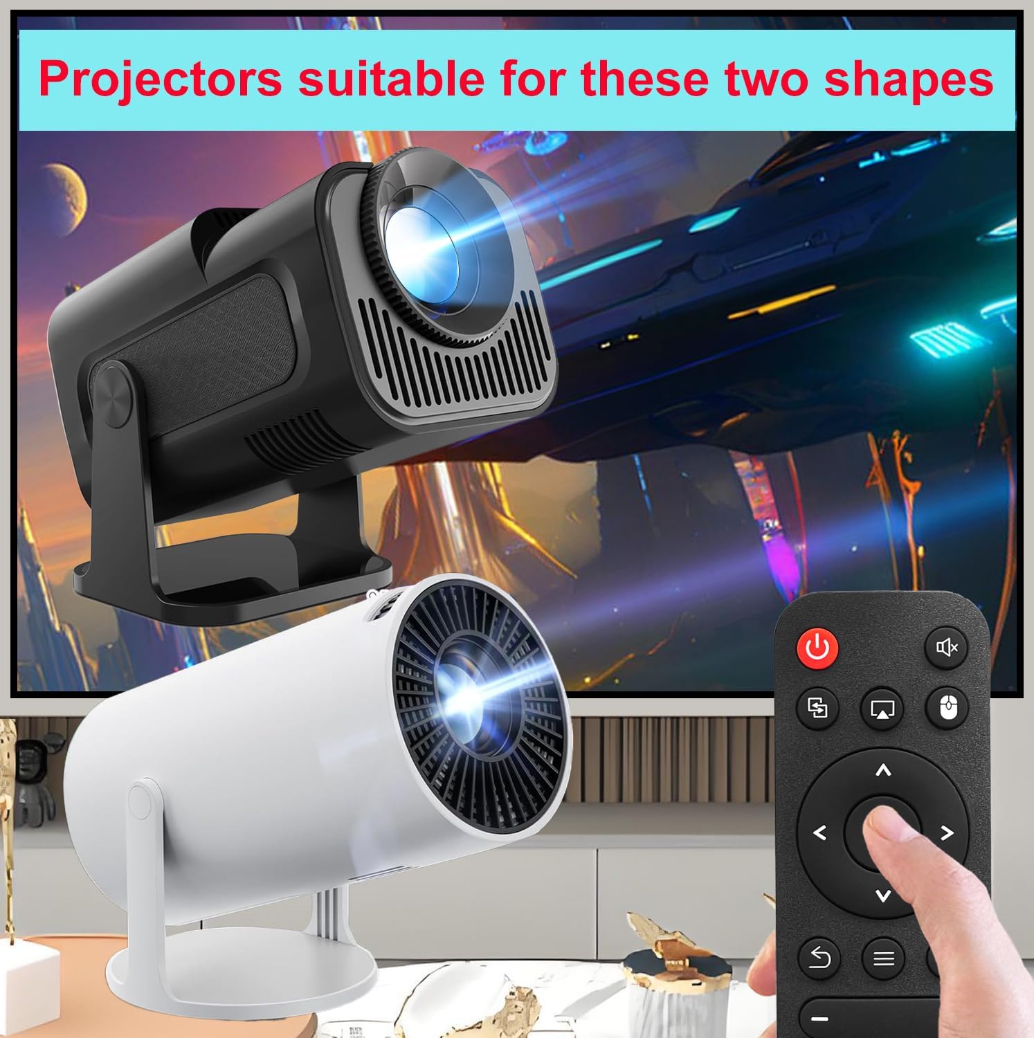 HY300PRO Projector Remote Control for T01A /HY320/HY320MINI Projectors ...