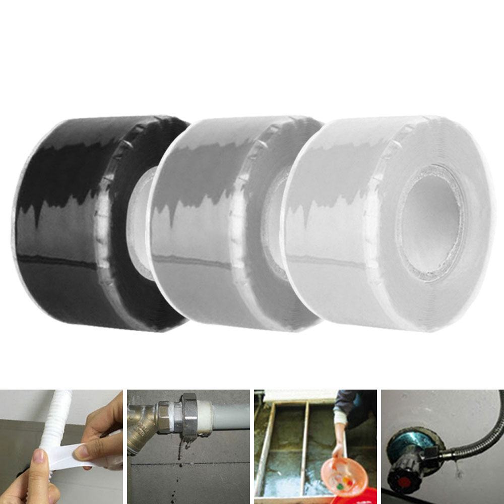 Self Fusing Silicone Tape - Black Waterproof Non Adhensive Removable ...