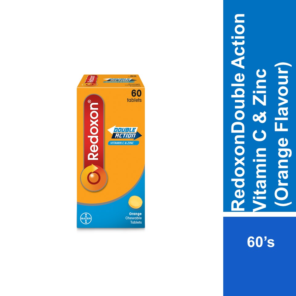 Redoxon Double Action Vitamin C & Zinc Chewable Tablets (60's) | Shopee ...