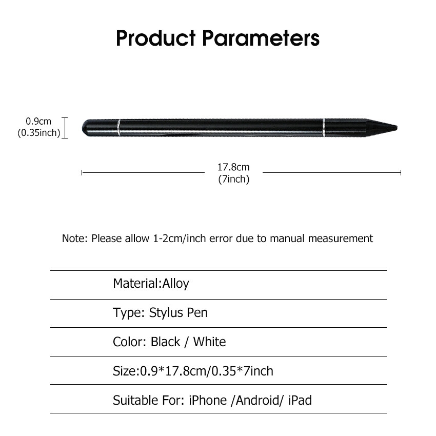 Stylus Pens 2 in 1 Capacitive Pen Touch Screen Pen Passive Stylus Pen ...