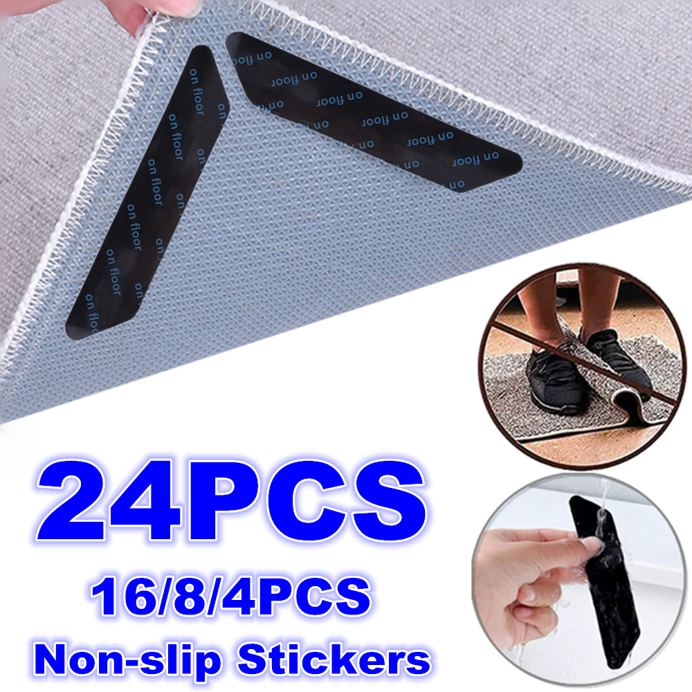 4/8/16/24Pcs Reusable Carpet Stickers, Non-Slip Washable Rug Stickers ...