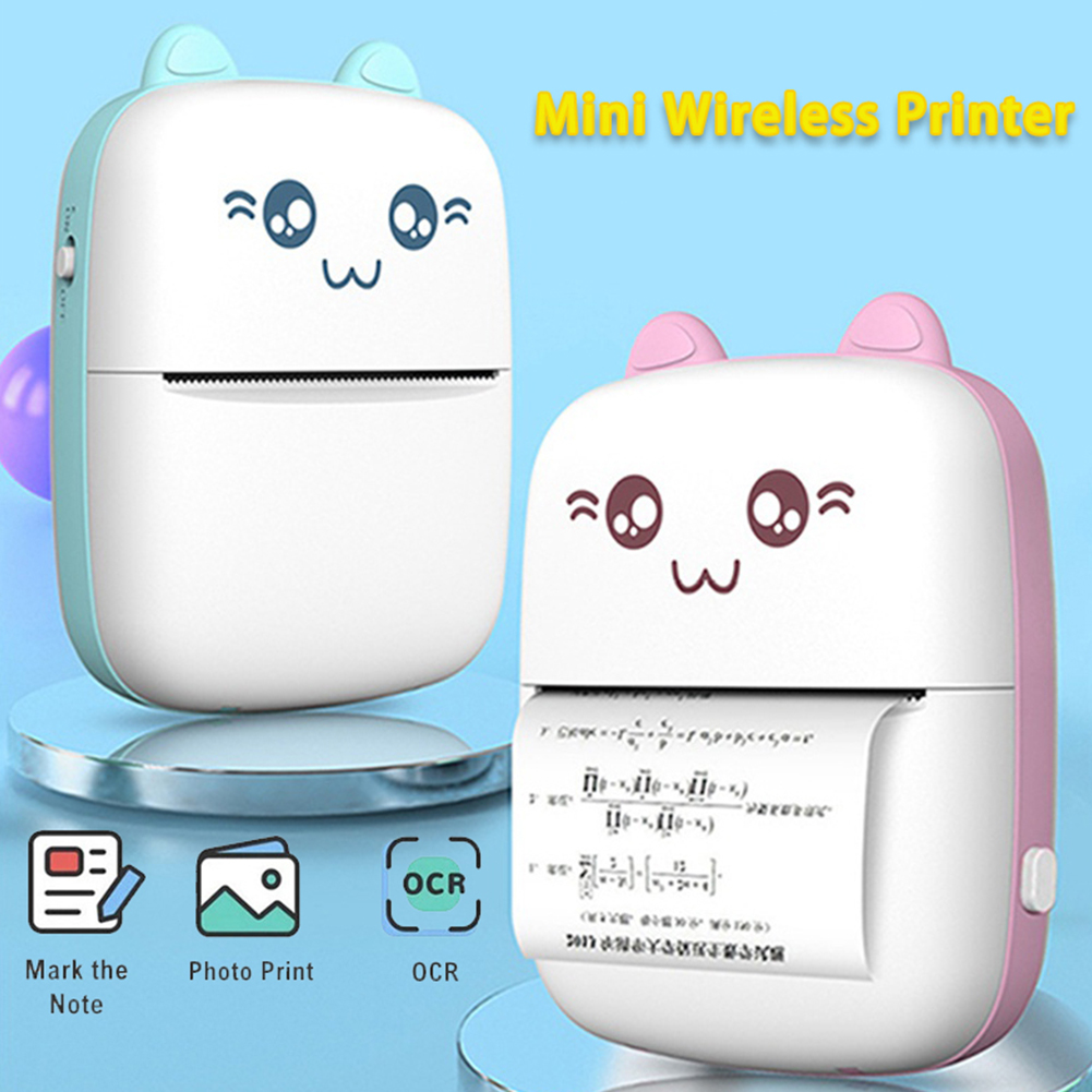 Mini Portable Thermal Printer Mobile Printer Photo Printer Home Phone ...