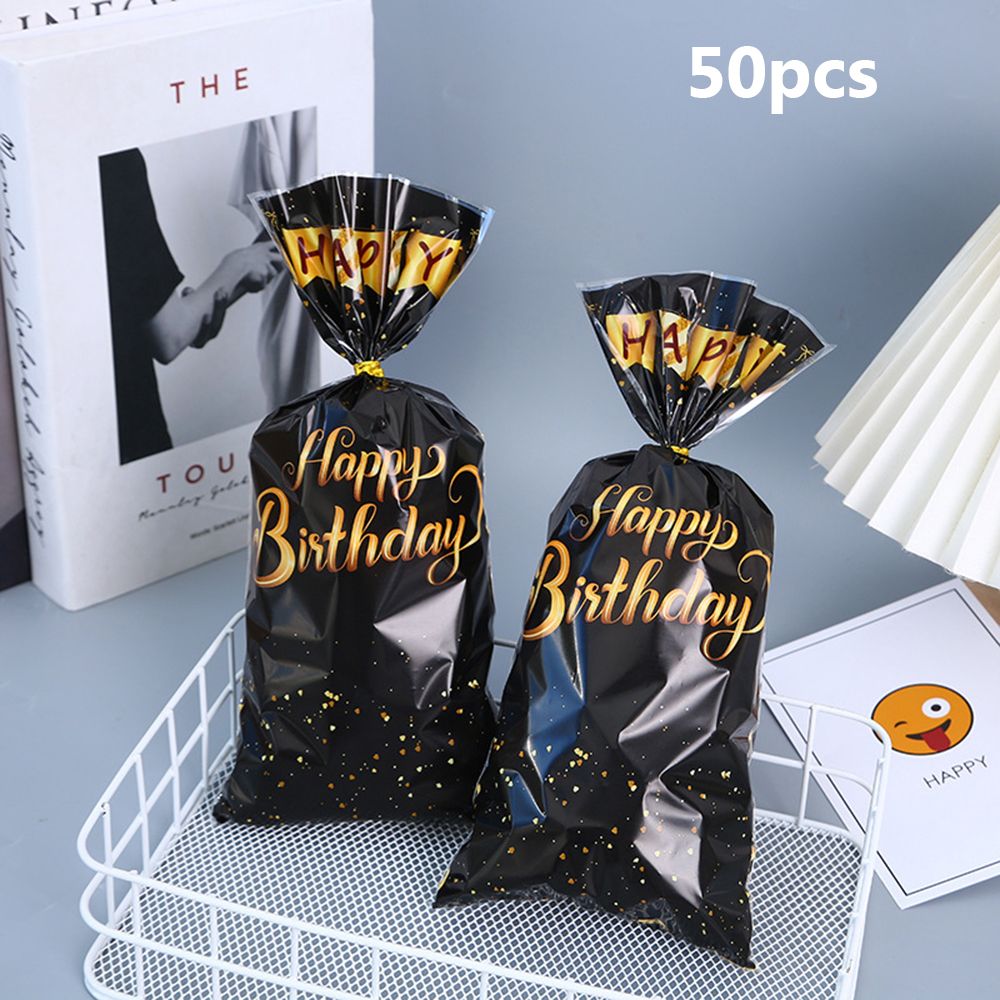 50pcs New happy birthday Candy Bags Holiday Gift Bags Party Souvenirs ...