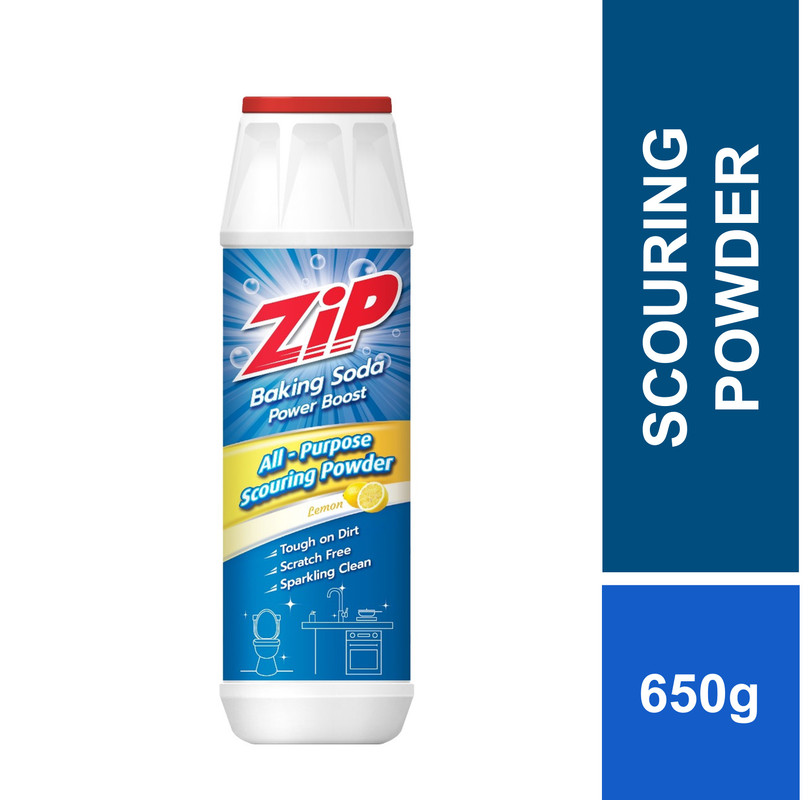 Zip Baking Soda All Purpose Scouring Powder Cleaner Lemon 650g | Shopee ...
