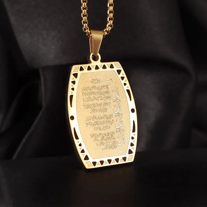 Islamic Muslim Calligraphy Arabic Cologne Scripture Necklace Pendant ...