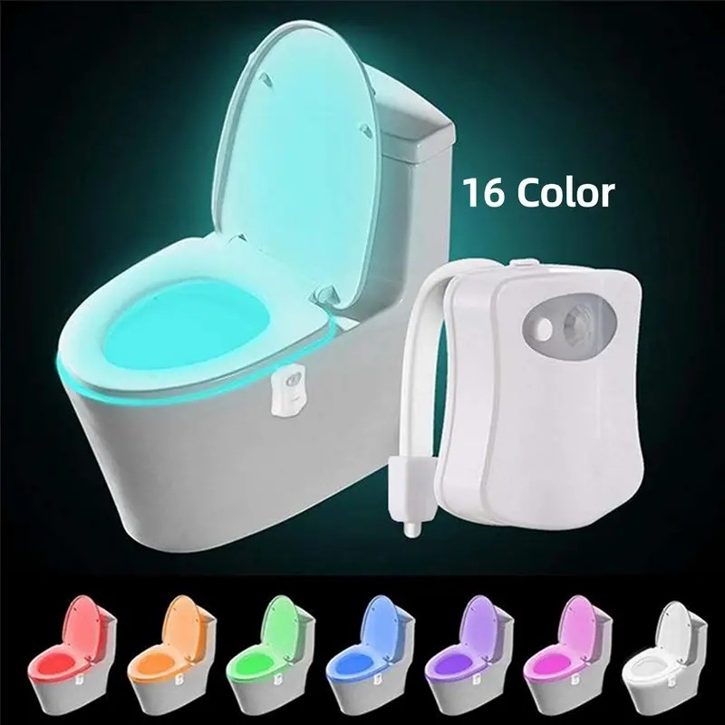 8/16 colours waterproof motion sensor toilet light energy saving ...