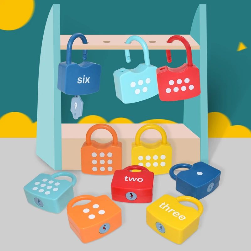 Alphabet Lock Key Matching Kids Educational Toys Locks with Keys Toy ...