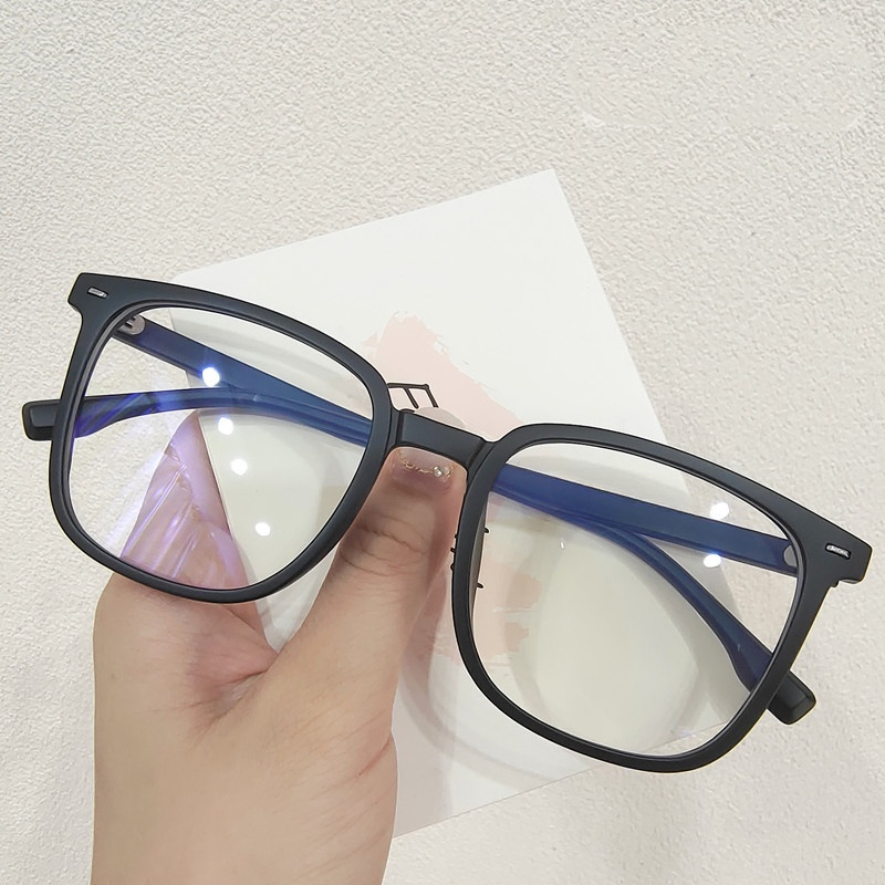 Korean Square Anti-Radiation Glasses - Blue Light Blocking Computer ...