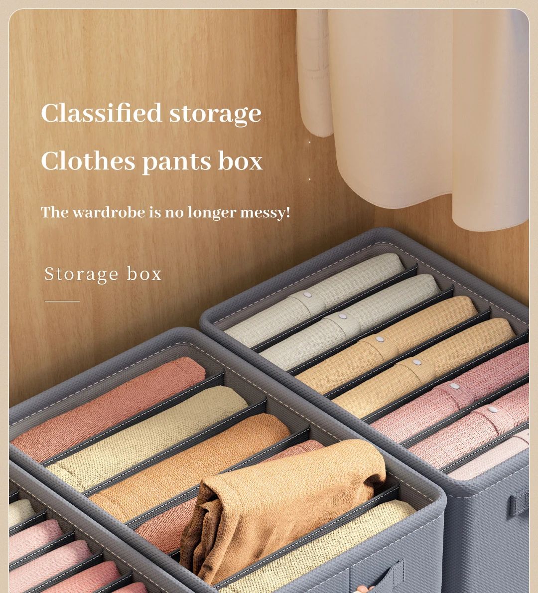 1pc 6/7/9 Grids Clothes Storage Box Shirt Storage Box Compartment ...